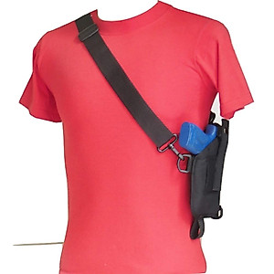 Bandolier Shoulder Holster for Shield EZ 2.0 S&W M&P, 9mm & 380 and M&P 2.0 Compact 22 Pistols Both with 3.675" - 3.8" Barrels Black
