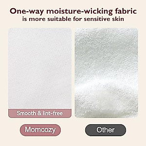 Momcozy Reusable Breast Pads, Innovative Use of Absorbent Fabric & 3-layer Washable Nursing Pads, Ultra-thin Design, Invisible, Fast Absorption, Leak-poof, 6 Pack + Dry & Wet Separation Bag + Wash Bag