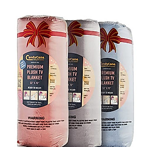 CANDY CANE Premium Wearable Blanket 70"x50" with Three Holes - Super Soft, Lightweight, Microplush, Cozy and Functional Throw Blanket for Adult, Women and Men (Sunset Pink)