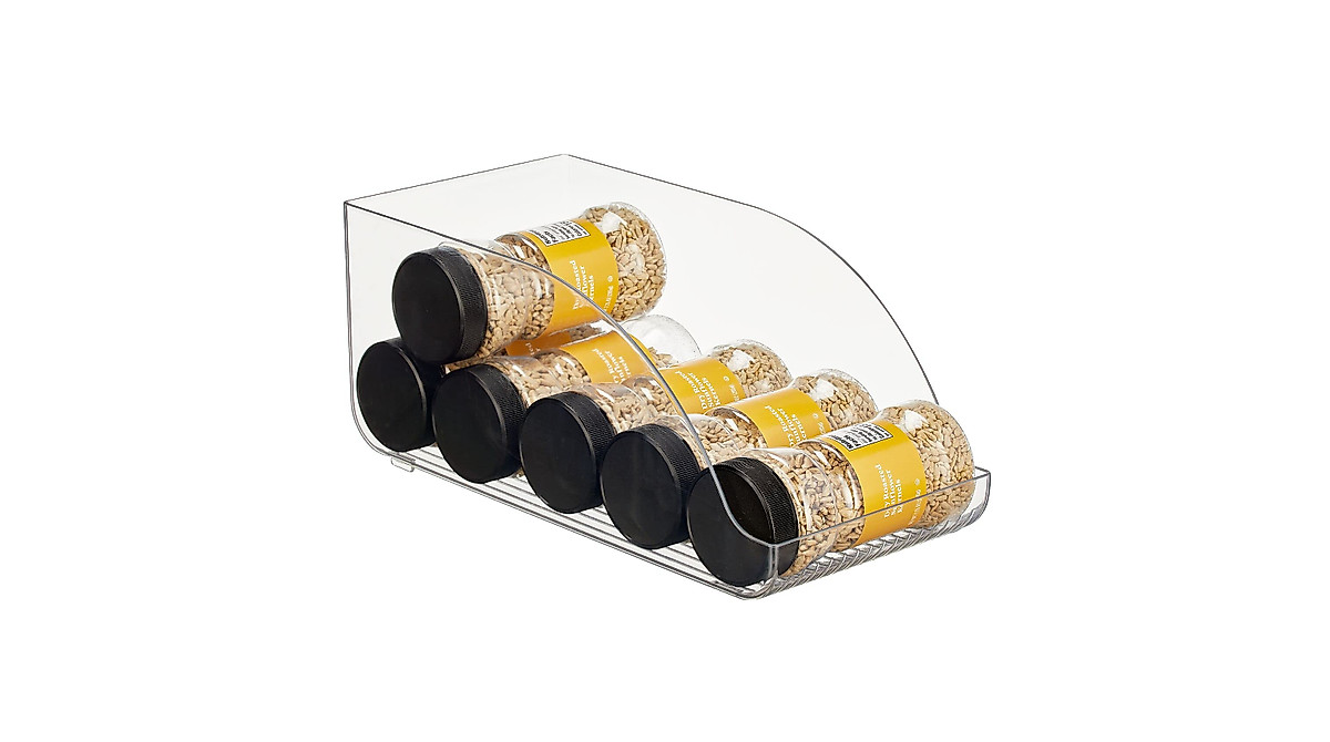 mDesign Compact Storage Bin for Tall Skinny Cans - Set of 2