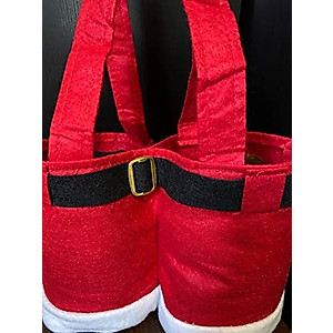 Christmas Decorations Gift Bags – Decorations for Bottles, Festive Bags Sweater Party Table decor - Santa Outfit Design, Christmas Tableware, Silverware Holders, Wine Bottle Bags, Candy Pouch Bag, Knife Spoon Fork Bag, Mini Christmas Stockings for Xmas Gi