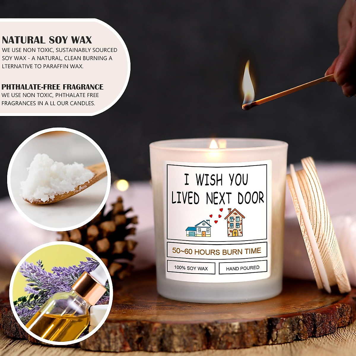 Best Friend Birthday Gifts for Women, Unique Gifts for Women, Friendship Gifts for Women Men Sister Her Him, Cool Funny Gifts for Women, Christmas Gifts for Women - 9 oz Lavender Candles Gift