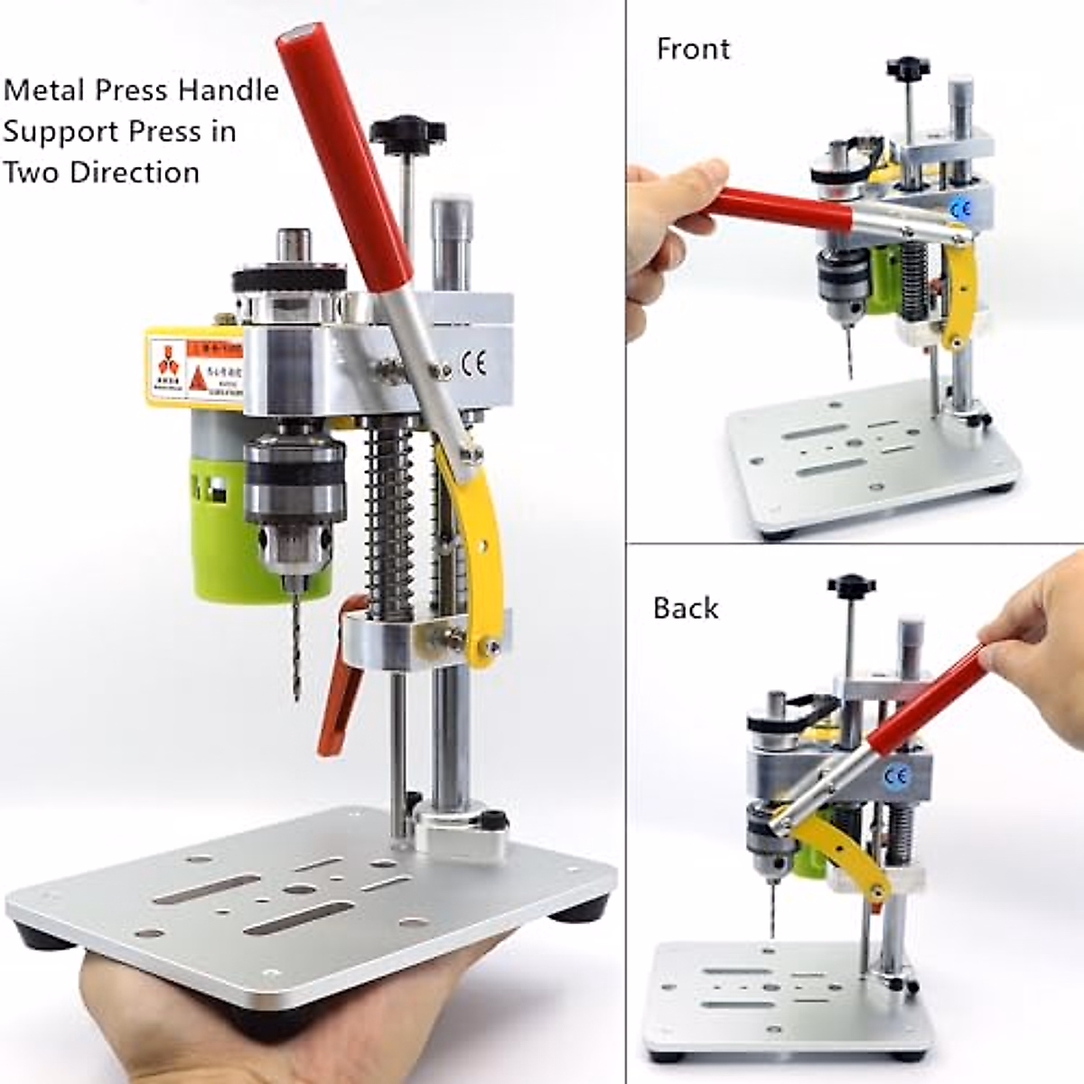 NovelLife Mini Drill Press Precision Benchtop Drilling Machine Elecric Portable Table Driller CNC 795 Motor B10 Chuck Metal Wooden DIY Jewelry Making Crafts Tool