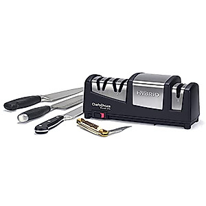 Chef’sChoice 290 Knife Sharpeners AngleSelect Hybrid 15 and 20-Degree Diamond Hone, 3-Stage, Black