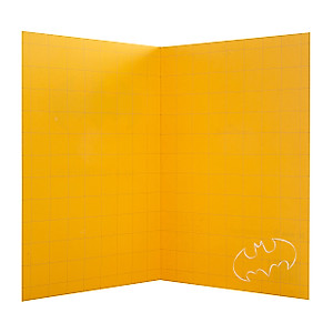 Hallmark Blank Batman Birthday Card - Personalisable Design with Sticker Sheet, White, Black & Yellow,25568079