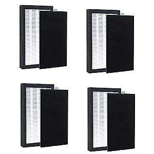 True HEPA Replacement Filter Compatible with GermGuardian FLT4100 Filter E for AC4100 AC4150BL AC4150P AC4150BLCA AC4150PCA Air Purifier 4 Filters