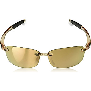 Revo Descend E Polarized Rimless Sunglasses, Blush Frame with Champagne Lens, 0 (RE 4060)