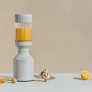 Beast Blender | Sleek Kitchen Countertop Design, Patented Blending Technology | Take Smoothies & Shakes To-Go with NEW Portable Straw Cap System (Pebble Grey)