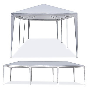 F2C 10 x30 Outdoor Gazebo White Canopy with sidewalls Party Wedding Tent Cater Events Pavilion Beach BBQ Event(10'X30')