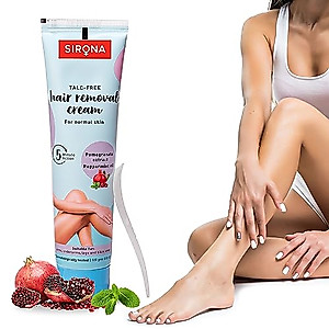 Sirona Hair Removal Cream for Women - 3.38 Fl Oz | with No Talc, No Harmful Chemicals | Ideal for Bikini Line,Underarm, Legs | Dermatologically Tested