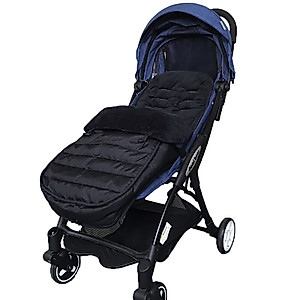 Beisto Baby Stroller Sleeping Bag Warm Foot Cover Bunting Bag to Protect Baby from Cold and Winter Weather in Car Seats and Strollers,Black,One Size