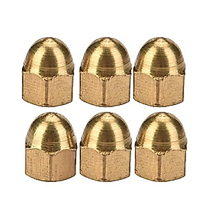 Brass Acorn Nut Kit Dome Brass Acorn Nuts, Silicone Caulking Tool Head Cap Hex Nuts Set Vehicle Fasteners (M3(20PCS))