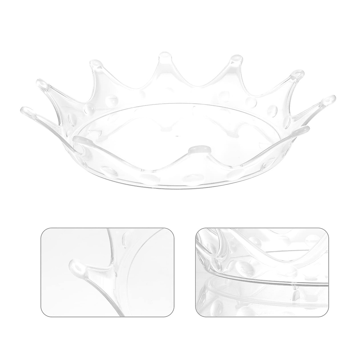 Hemoton Appetizer Plates Fruit Plate Food Serving Plate Plastic Shaped Nut Tray Snack Tray Dessert Appetizer Platter Tray Dish Bowl Candy Basket Sundries Organizer Transparent Salad Plates