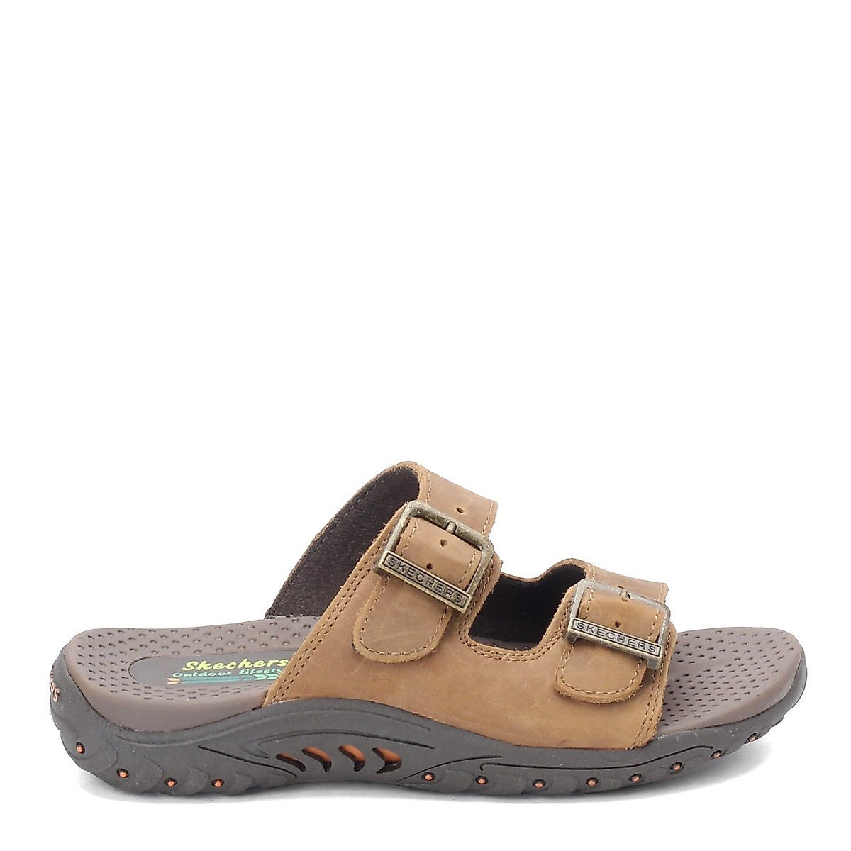 Skechers Women's Reggae-Jammin Sandal,desert crazyhorse,9 Extra Wide US