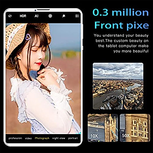 7-Inch IPS Display Screen HD Tablet WiFi Bluetooth Android Voice Call Game Working Tablet,WiFi,2GB RAM+16GB ROM,4000mAh Battery, Android 5.1 System (White)