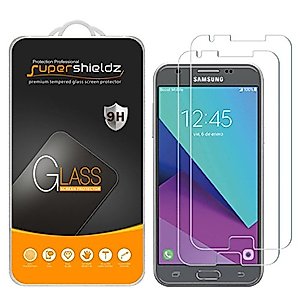 (2 Pack) Supershieldz Designed for Samsung Galaxy J3 2017 Tempered Glass Screen Protector, Anti Scratch, Bubble Free