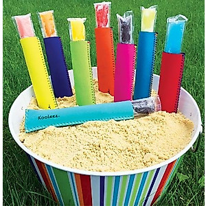 Kooleez - #1 THE ORIGINAL Neoprene FULL LENGTH Freezer Pop Sleeves Ice Pop Sleeves 8-Pack