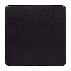 Flash Furniture Madelyn Folding Card Table - Black | Portable Square Table with Collapsible Legs