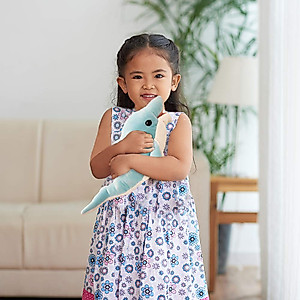 ArtCreativity Blue Dolphin Hand Puppet, Soft Plush Puppet for Kids, Cute Dolphin Toys for Boys and Girls, Aquatic Theme Party Decoration, Great Birthday Gift