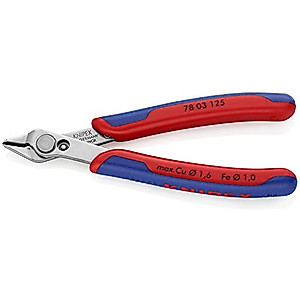 KNIPEX Tools - Electronics Super Knips, INOX Steel, Multi-Component (7803125), 5-Inch