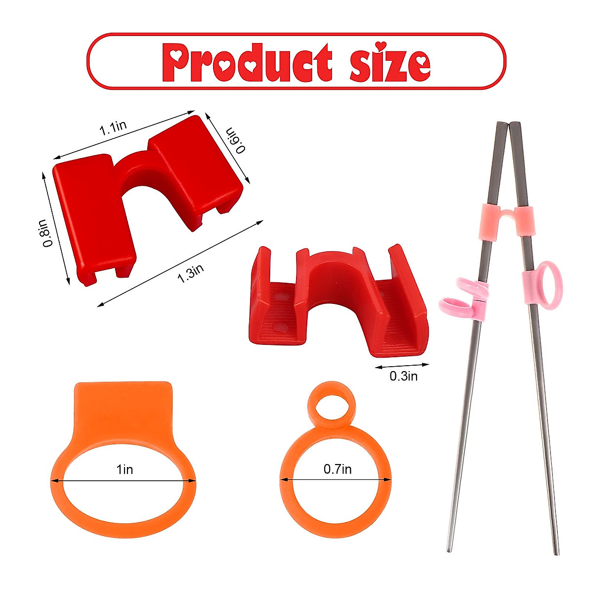 36 Pieces Chopstick Helper Training Kit Chopsticks Learning Ring Buckle Chopsticks Connector Reusable Plastic Training Chopstick Helper for Many Age Beginner Trainer or Learner