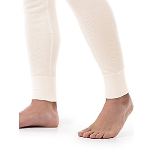 Fruit of the Loom Men's Classic Midweight Waffle Thermal Underwear Bottoms (2-Pack), Black Soot/Natural, Large