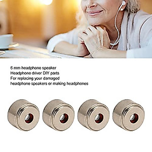 4Pcs 6mm 16ohm Headphone Speaker Drivers Parts, Replacement Headphones DIY Accessories for Headphone Repair