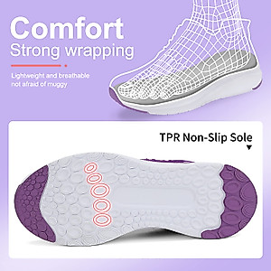 Dannto Women Running Shoes Lightweight Walking Sneakers Tennis Gym Athletic Sports Casual Fashion Jogging Purple,38,US 8
