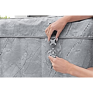 Bestway SaluSpa San Francisco HydroJet Pro Inflatable Hot Tub Spa | Large, Square Portable Hot Tub with Cover | Features Filtered Heated Water System and 180 Jets | Fits 5-7 People