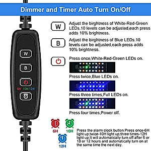 VARMHUS Aquarium lED Light,Fish Tank Light, Plant Light (4.8W, Black)