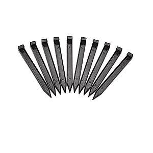 EasyFlex 10 in. Landscape Anchoring Stake Pack - 10 Ct., Black