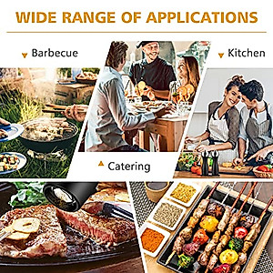 Pepper and Salt Grinder Set, Wooden Pepper Mill with Ceramic Mechanism, Solid and Durable Salt Grinders Suited for Sea Salt, Black Peppercorn (6'', Black Set of 2)