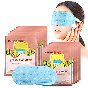 Steam Eye Mask for Dry Eyes Heated Eye Mask for Sleeping Eye Mask for Dark Circles and Puffiness Elimination Brighter Eyes & Less Lines Dry Eye Mask for Trouble Sleeper (Blue Unscented 12 PCs)