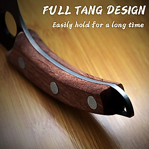 NWESTUN Chef Knife 6 Inch, Kitchen Knife for Boning, Cutting, and Chopping. Hand Forged Japanese Knife for Home, Outdoor Cooking, Camping BBQ (Yellow)