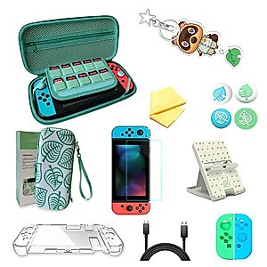 Carrying Case Compatible with Switch, Protection Case for Nintendo Switch Console, Portable Shockproof PU Hard Cover Storage Bag Travel Case for Switch