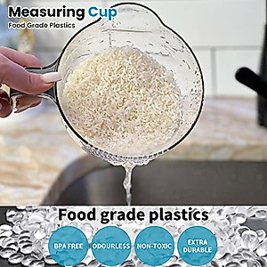 Rice Dispenser , Rice Storage Container comes with 2 Measuring Cup and Cleaning Brush , Rice Container 25 Pounds , BPA-Free Rice Storage , Grain Dispenser Kitchen , Dry Food Dispenser Grey