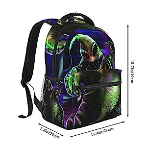 ORPJXIO Backpack Oogie Anime Boogie Double Shoulder Bag for Unisex Laptop Bagpack Large Capacity Travel Backpack for Hiking Work Camping