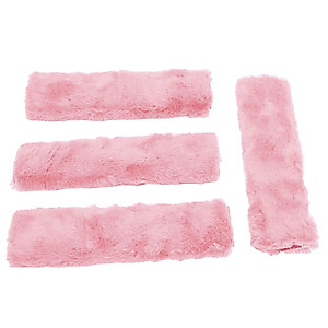 4Pack Seatbelt Covers for Kids,Seat Belt Cushion Cover,Infant Baby Car Seat Neck Shoulder Strap Pads,Soft Newborn Carseat Stroller Straps Covers Accessories(Pink)