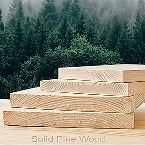 36 Bottles Wine Rack Freestanding Floor, 6-Tier Display Wine Bottle Holder Stand with Pine Shelf, Wobble-Free Wine Storage Rack for Pantry Organizer, Kitchen Bar, Countertop, Dinning Room, Natural