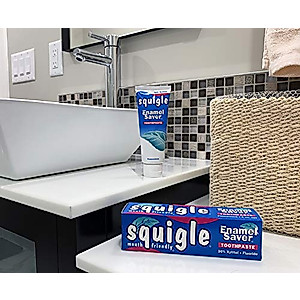 Squigle Enamel Saver Toothpaste (Canker Sore Prevention & Treatment) Prevents Cavities, Perioral Dermatitis, Bad Breath, Chapped Lips - 2 Pack