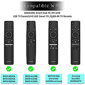 Silicone Protecitve Case Cover Holder Compatible for Samsung New Smart TV Remote Control BN59 Series,[Thicken Layer]Shockproof Anti Slip Curved Samsung Remote Battery Back Skin Sleeve Protector-Black