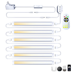LED Smart Under Cabinet Lights Work with Alexa,Siri, Echo, Google Home (No Hub Required), 2700K to 6500K for Kitchen Under Counter, Bookcase or Display Cabinet(6 Lights Bar Kit)