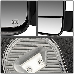 DNA Motoring TWM-013-T888-BK-SM-L Powered Tow Mirror+Heat+LED Smoked Left/Driver [For 09-16 Dodge RAM]