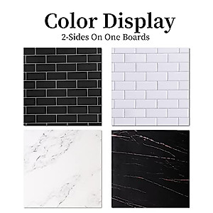 2-Sided 2 PCS Photo Backdrop Boards, Flat Lay Food Photography Background, Durable Waterproof Product Photography, 24x24 Inch, BEIYANG