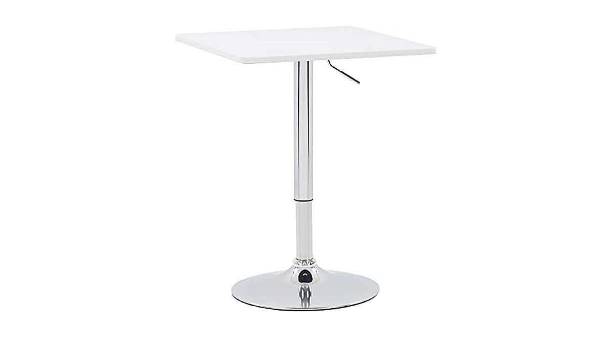 CorLiving White Bar Table - Adjustable & Stylish for Any Home