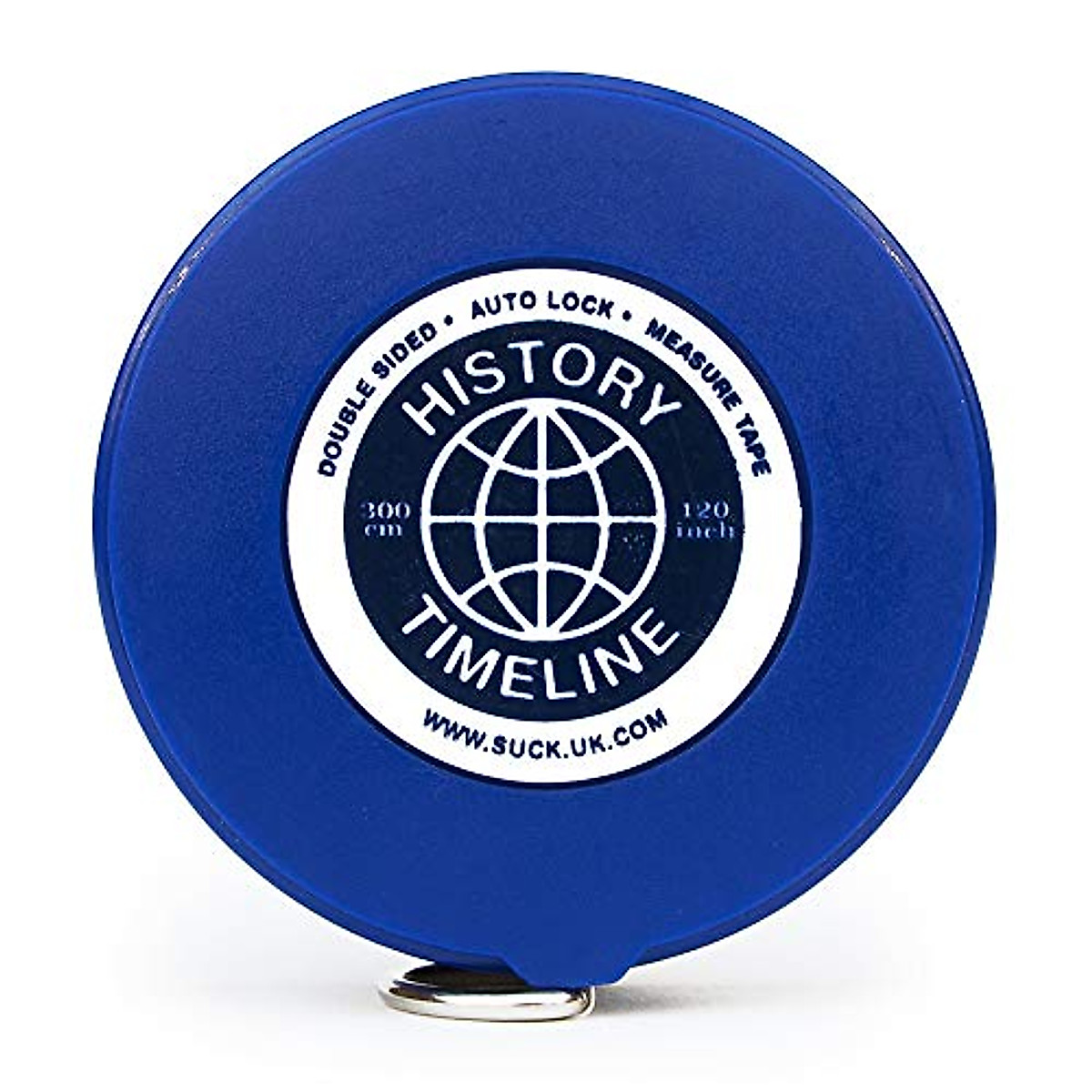 Suck UK World History Measuring Tape | Soft Tape Measure with Historical Facts | Double Sided & Auto Locking