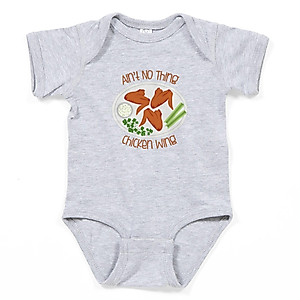 CafePress Aint No Chicken Wing Infant Bodysuit Baby Romper Dark Heather Gray