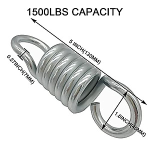 MIKMAYTOO 1000 Lbs Weight Heavy Duty Spring for Heavy Punching Bags Hanging Chair Hammocks Swing Trapeze Yoga (2)