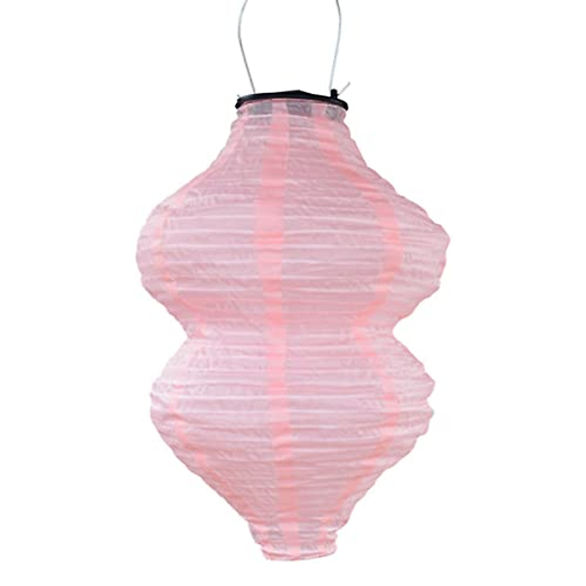 Uonlytech 2pcs Powered for Garden Pink Lamp Lawn Lamp, Solar Lantern, Fabric Coutyard with Chinese Outside Decorations Handle, Outdoor Non-woven Yard Landscape Lanterns - Handle