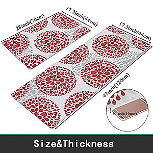 Homcomoda Boho Kitchen Rugs Sets 2 Piece Cushioned Anti Fatigue Kitchen Mats for Floor Non Slip Waterproof Comfort Mats for Kitchen Laundry Office